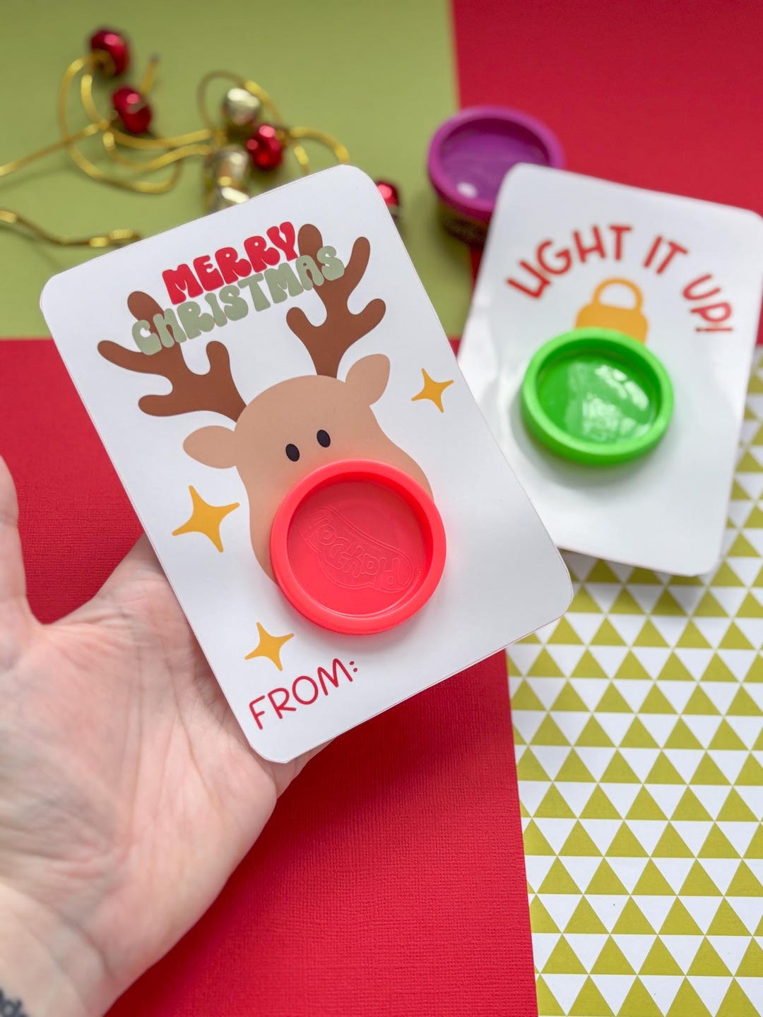 Christmas Play Dough Class Gift, Kid Non-candy Stocking Stuffer ...