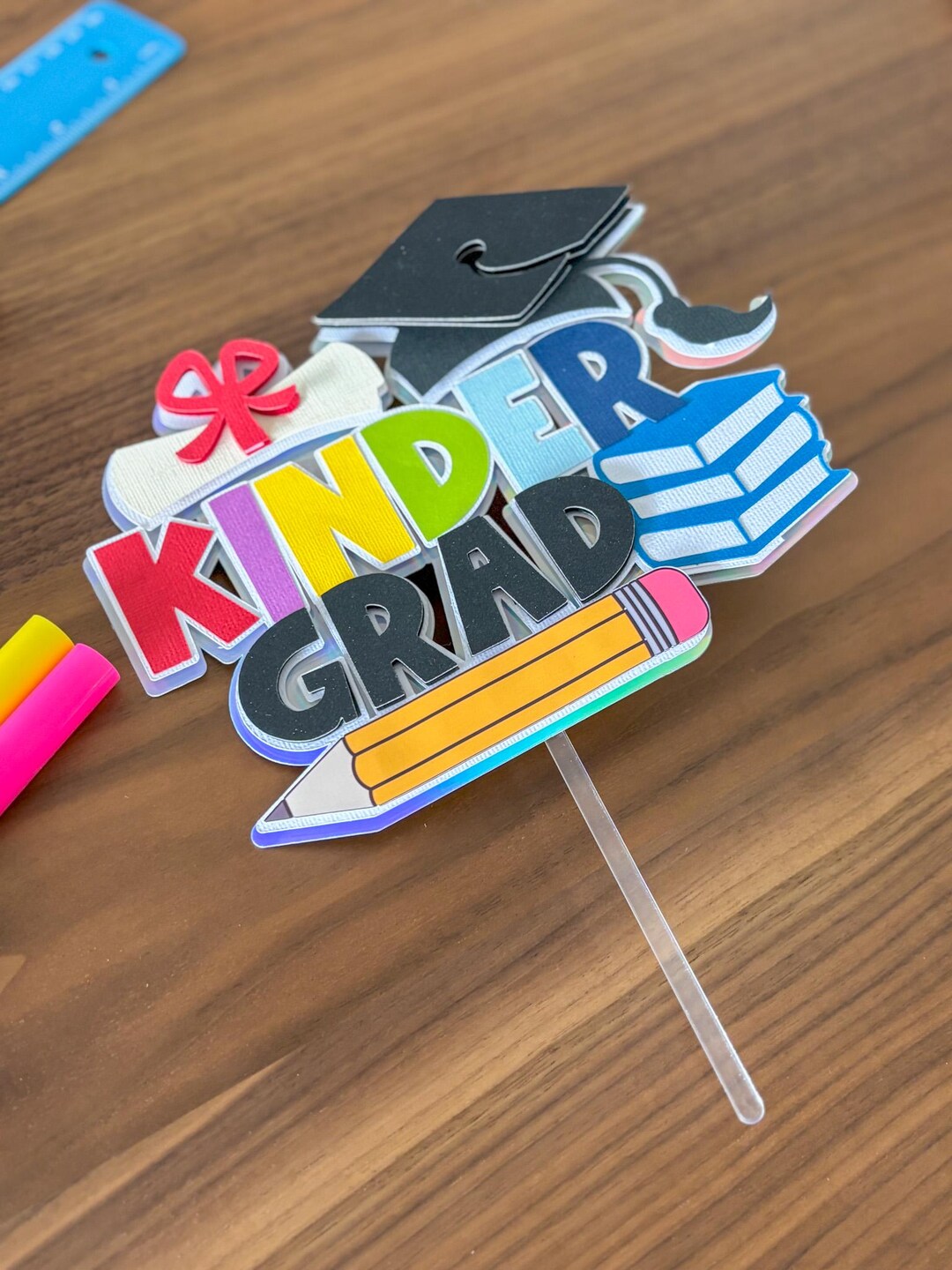 Kinder Graduation Cake Topper, Kinder Graduation Cake Decoration, Pre ...