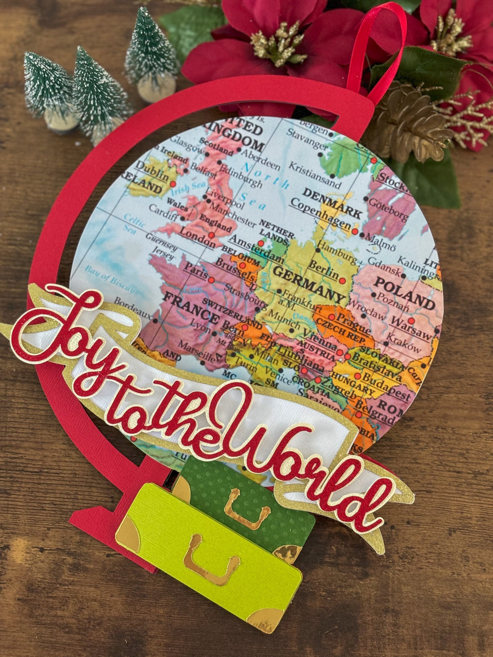 World Globe Christmas Tree Topper, Travel Tree Topper, World Map Tree ...