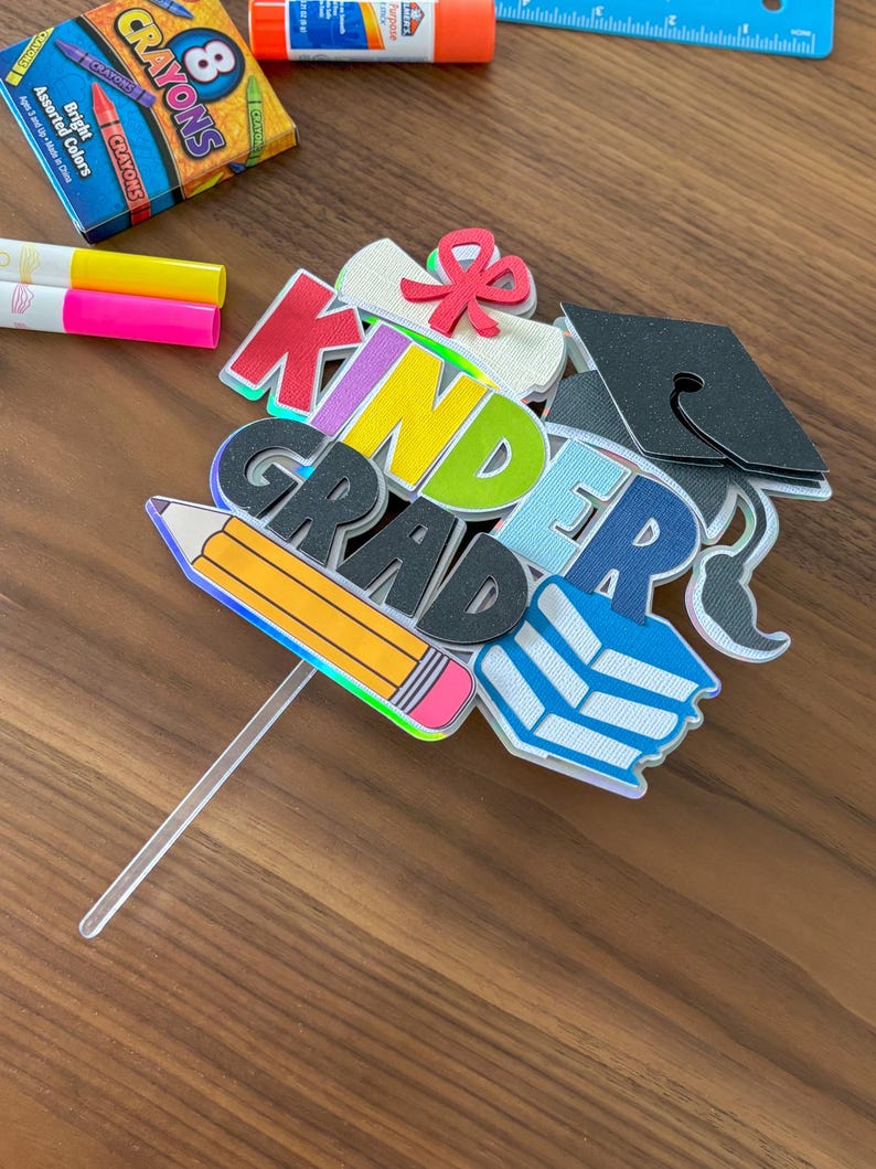 Kinder Graduation Cake Topper, Kinder Graduation Cake Decoration, Pre ...