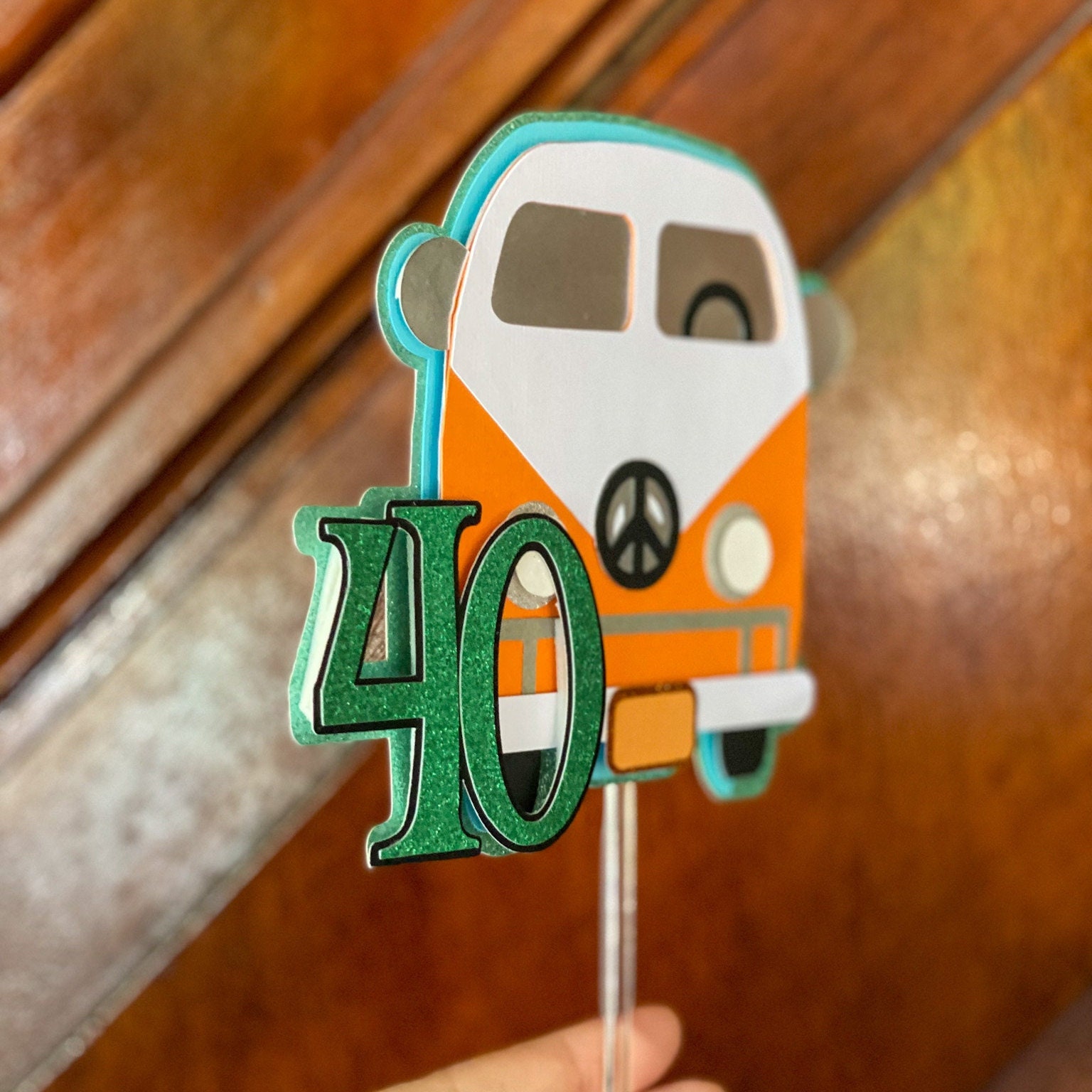 Groovy Campervan Cake Topper Retro Campervan Cake Topper - Etsy