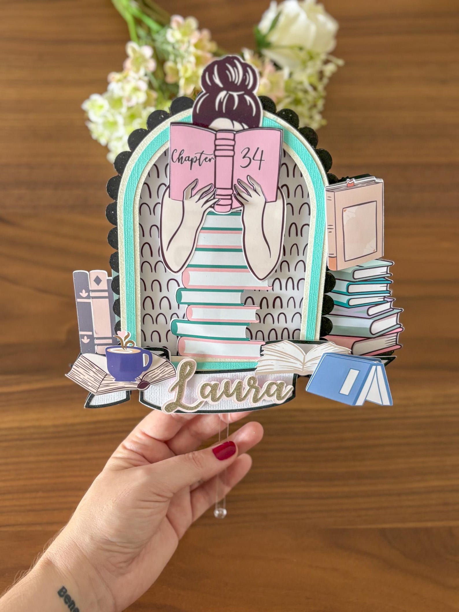 Book Lover Cake Topper, Bookish Birthday Decor, Book Club Decor ...