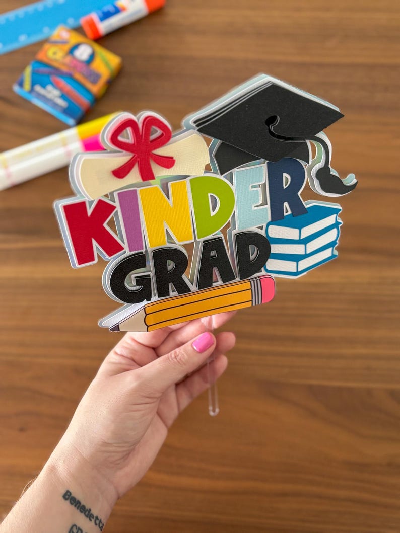 Kinder Graduation Cake Topper, Kinder Graduation Cake Decoration, Pre ...