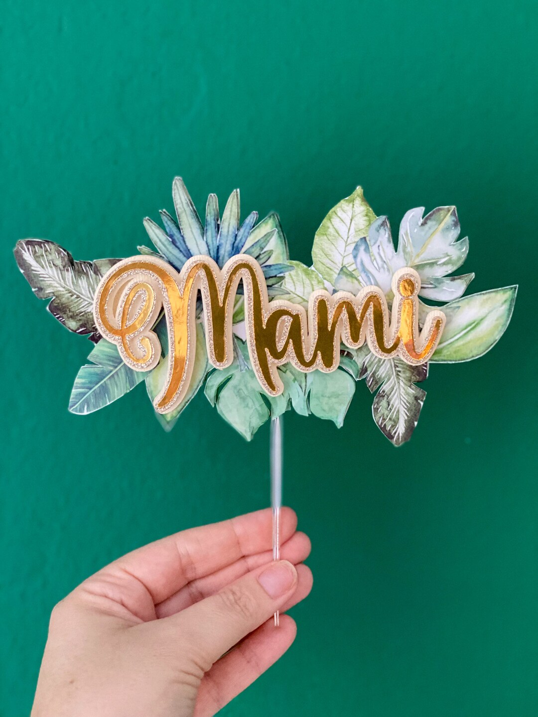 Monstera Cake Topper, Plant Lady Cake Topper, Garden Cake Topper ...