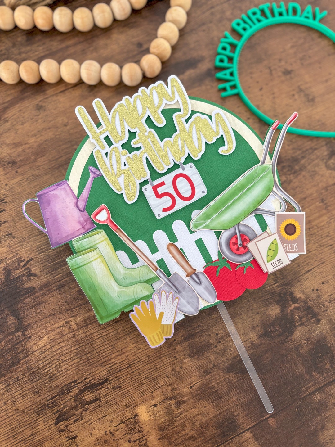 Garden Theme Party, Gardening Cake Topper, Gardening Theme Birthday ...