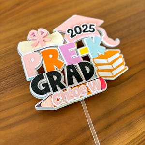 Kinder Graduation Cake Topper, Kinder Graduation Cake Decoration, Pre ...