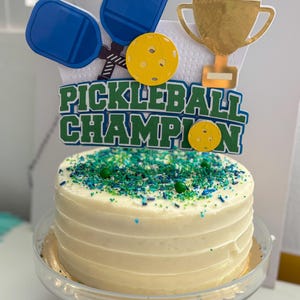 Pickleball Birthday Party, Pickleballer Cake Topper, Pickleball Party ...