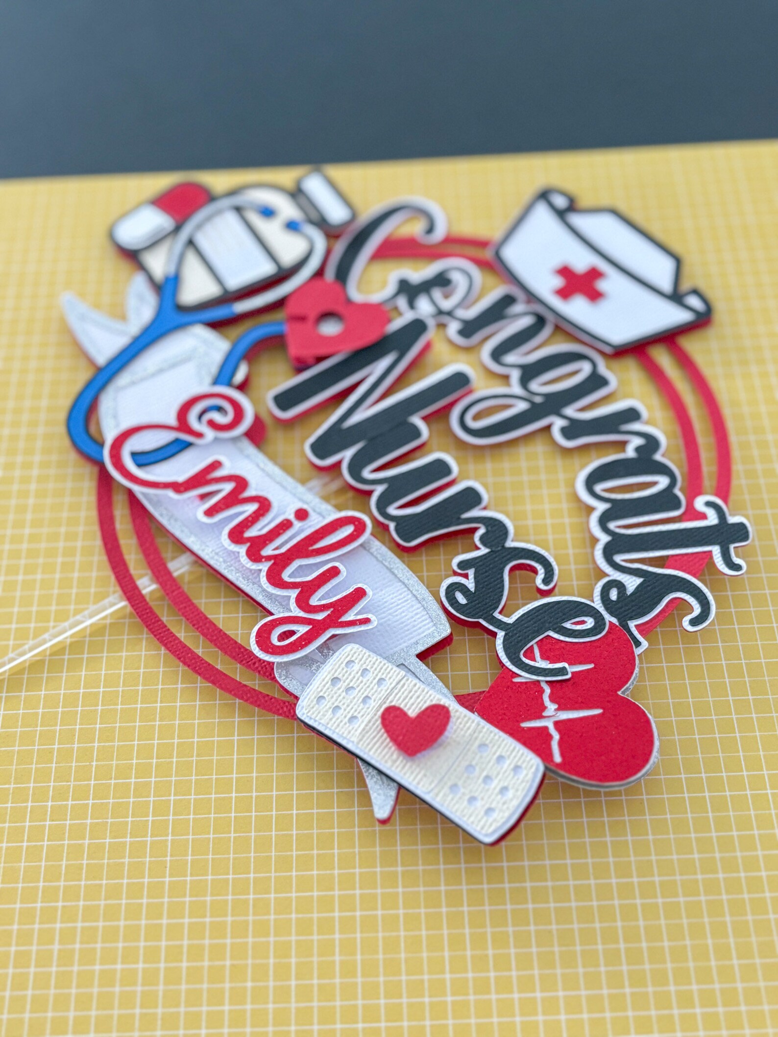 Custom Nurse Cake Topper, Nurse Graduation Cake Topper, RN Nurse Cake ...