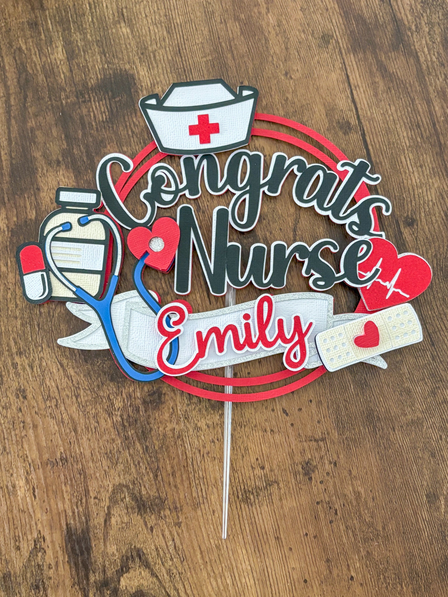 Custom Nurse Cake Topper, Nurse Graduation Cake Topper, RN Nurse Cake ...