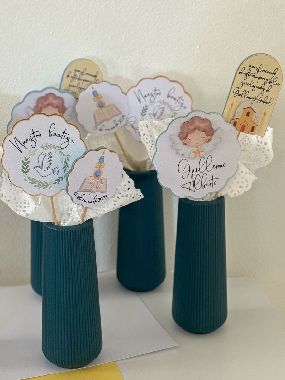 Baptism Centerpieces, Cardstock Baptism Centerpieces, Baptism Table ...