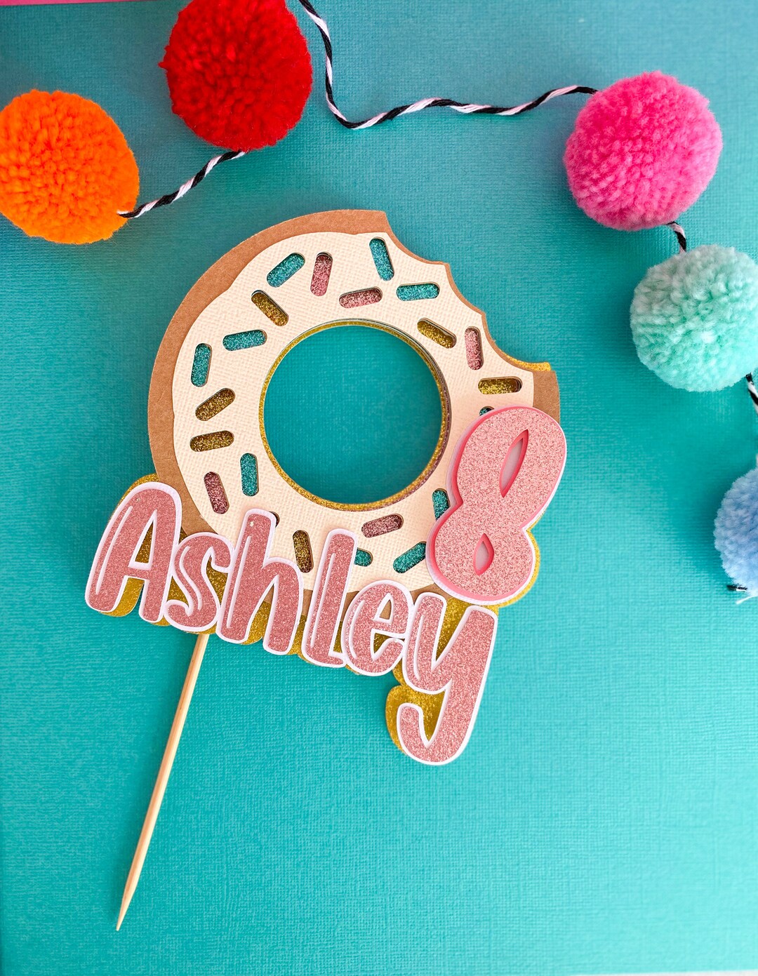 Topper de cumpleaños de donut topper de tema de donut fiesta - Etsy México