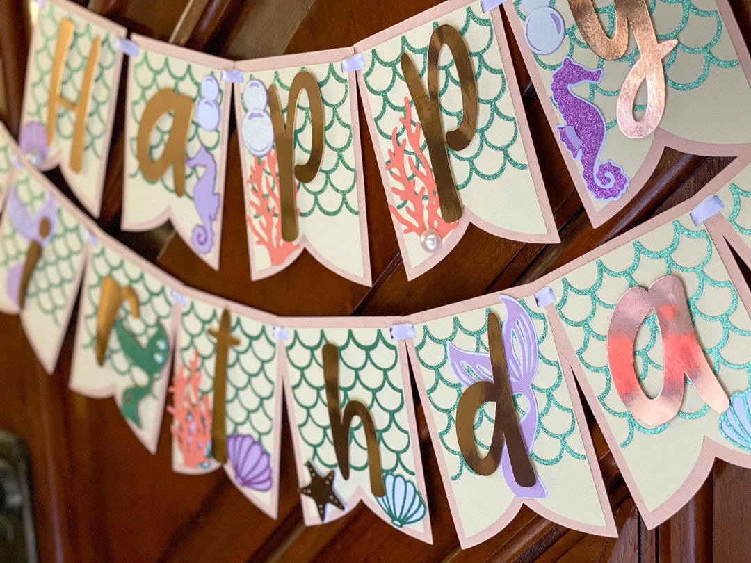 Mermaid Banner, Mermaid Backdrop, Under the Sea Banner, Mermaid ...
