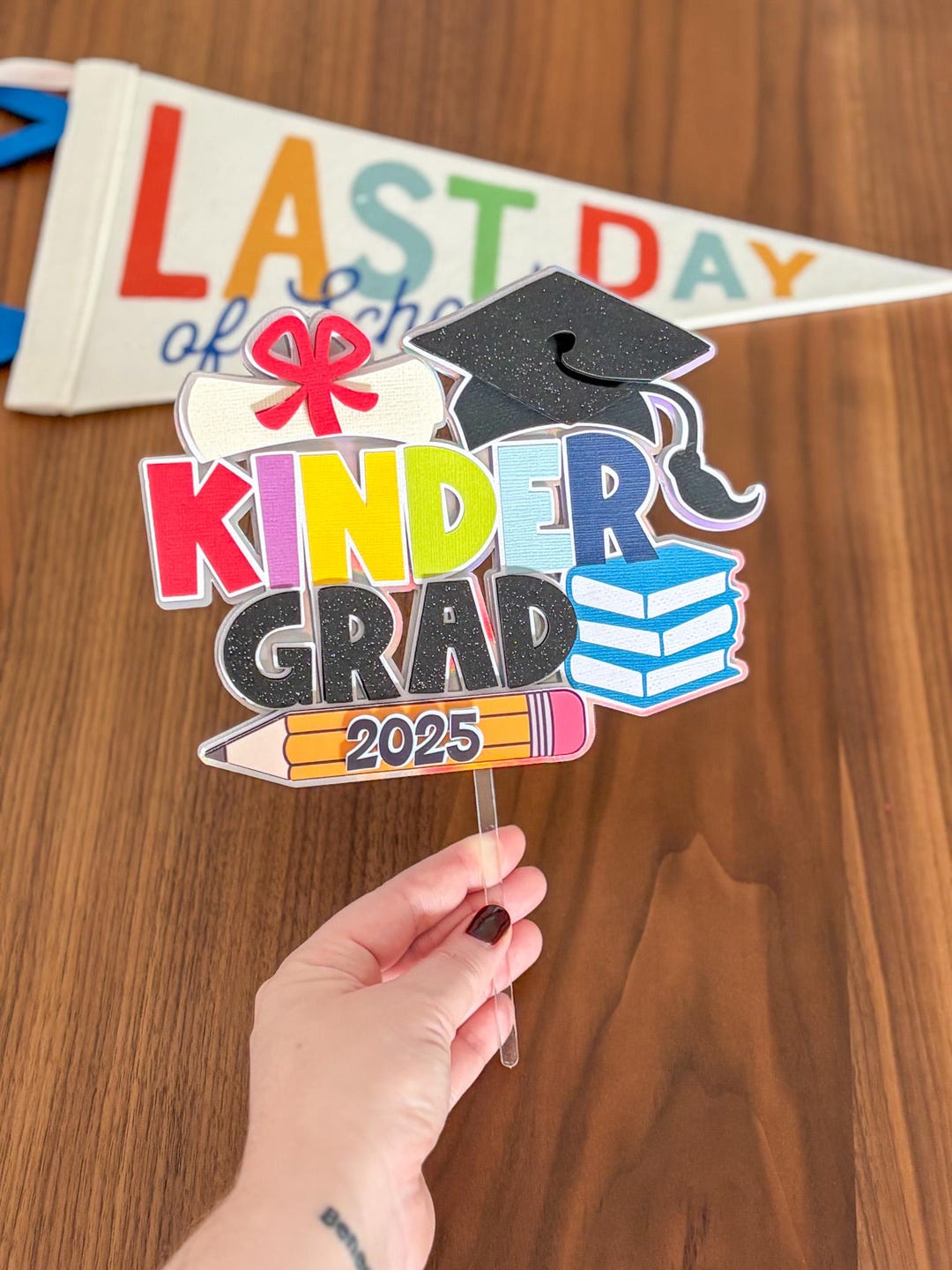 Kinder Graduation Cake Topper, Kinder Graduation Cake Decoration, Pre ...