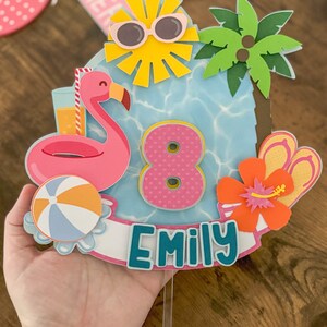 Fun in the Sun Birthday, Pool Party Cake Topper, Pool Party Birthday ...
