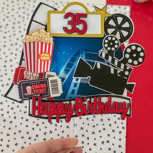 Hollywood Movie Star Cake Topper, Night at the Movies Party, Cinema ...
