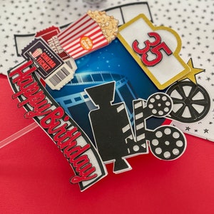 Hollywood Movie Star Cake Topper, Night at the Movies Party, Cinema ...