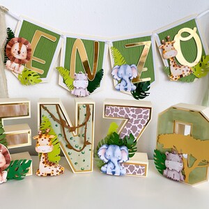 Baby Animal Safari 3D Letters, Safari Babyshower Decor, Jungle ...