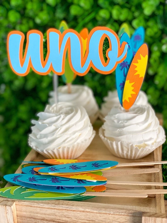 The Big One Surf Cake Topper Surfing Cupcake Toppers Surfing - Etsy