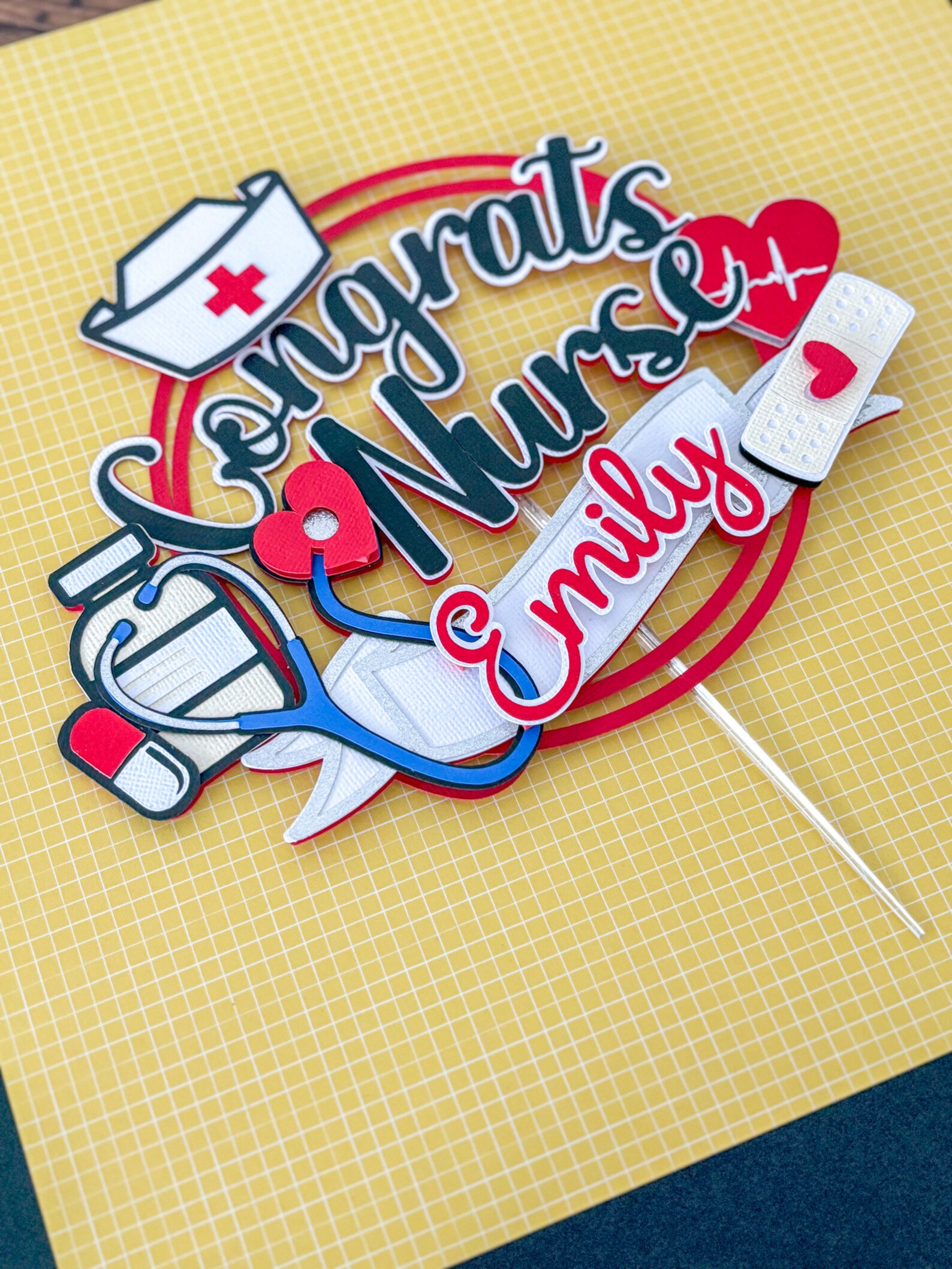 Custom Nurse Cake Topper, Nurse Graduation Cake Topper, RN Nurse Cake ...