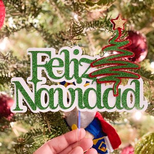 Feliz Navidad Cake Topper, Merry Christmas Cake Topper, Feliz Navidad ...
