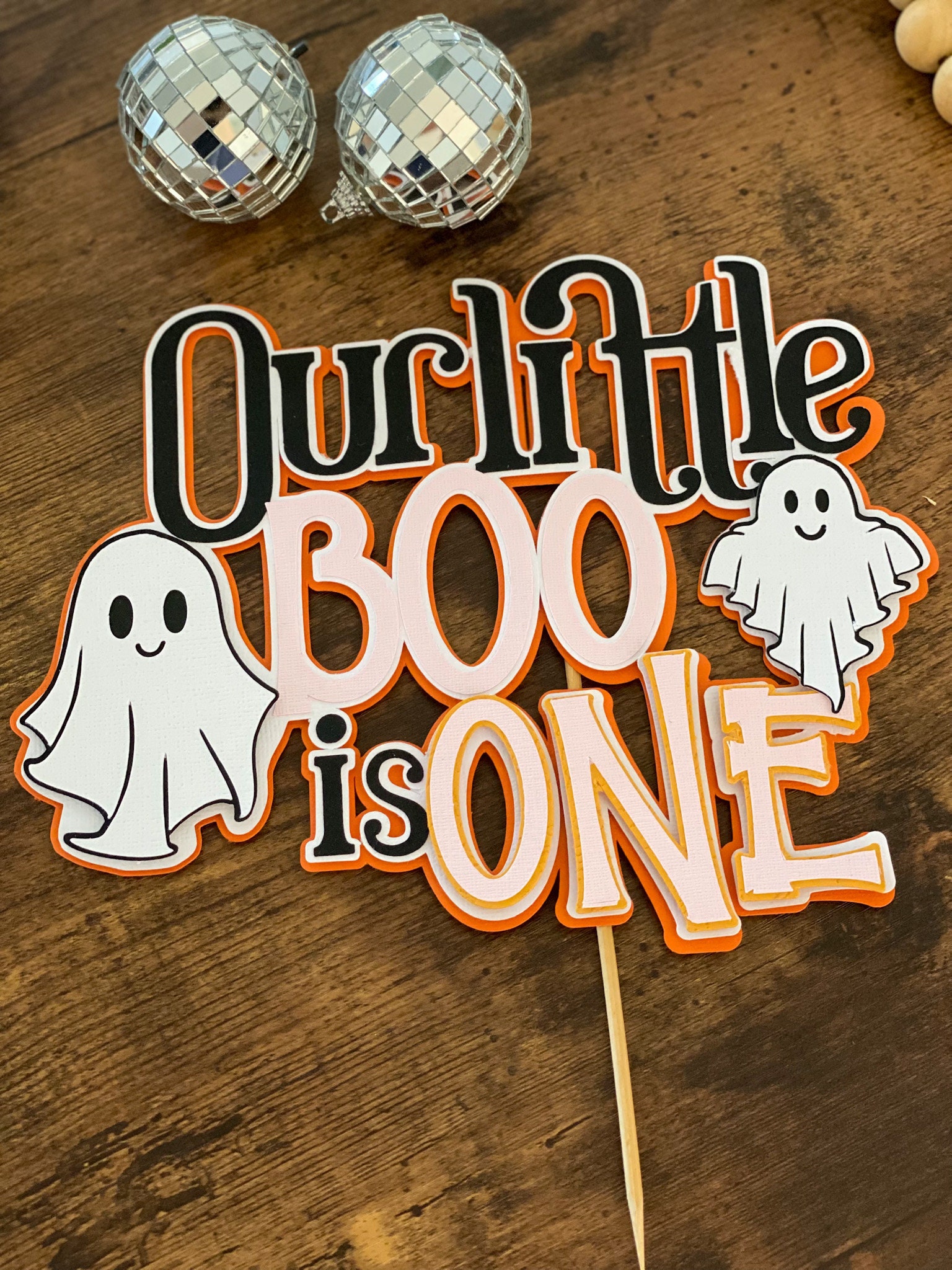 Pastel Halloween Birthday Little Boo is One Boo Im Two Cake - Etsy