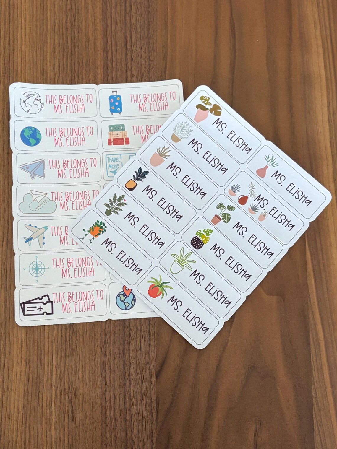 Teacher Name Stickers, Teacher Book Labels, Custom Teacher Name Labels ...