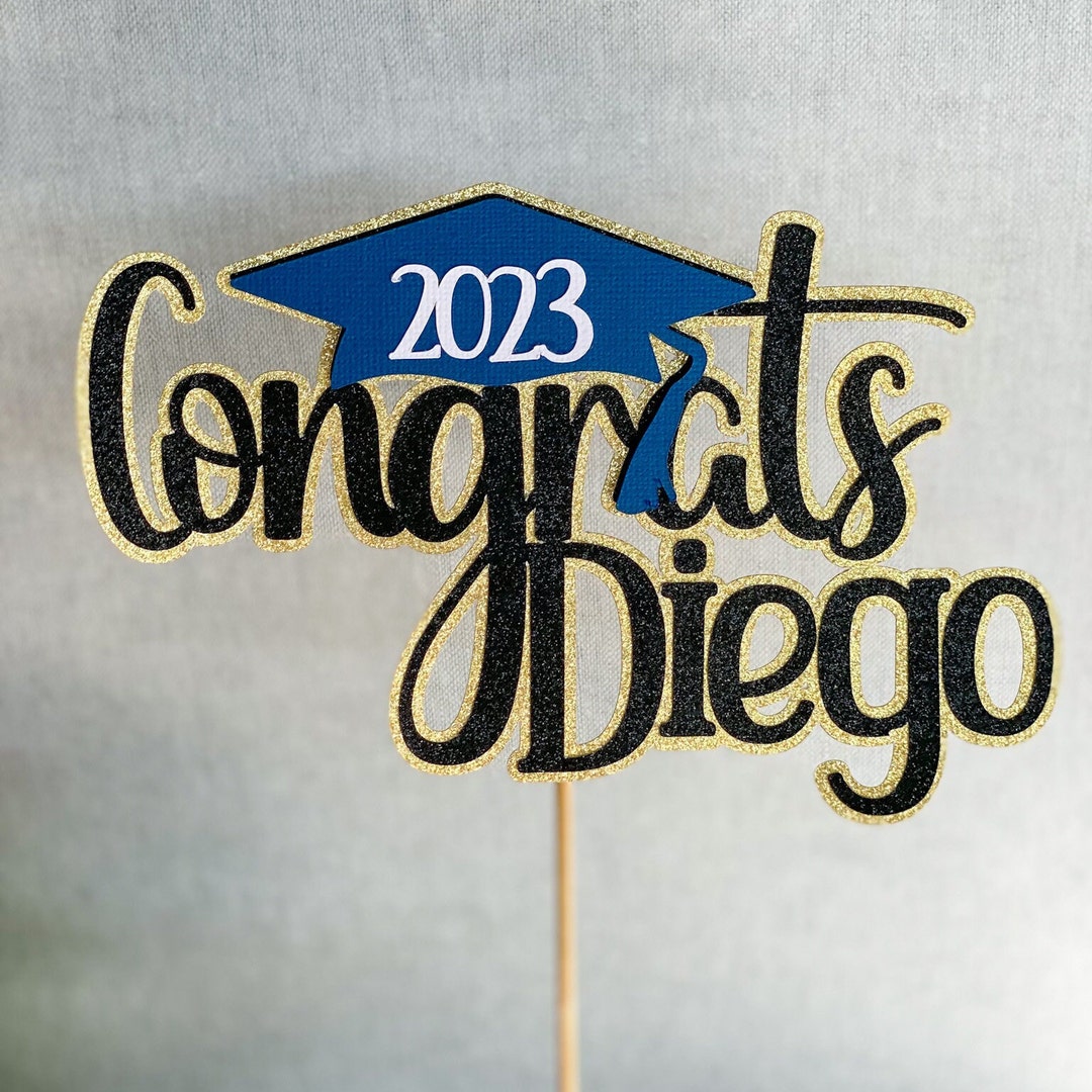 Graduation Cake Topper, Congrats Cake Topper, Graduation Party Decor ...