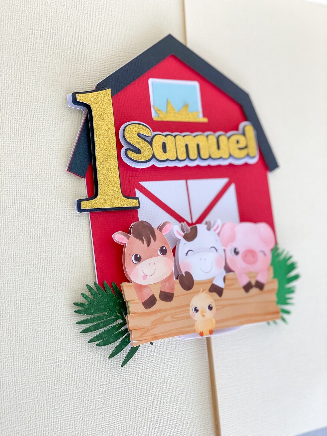 Farm 1st Birthday Decor, Barn 1st Birthday, Barnyard Theme Cake Topper ...