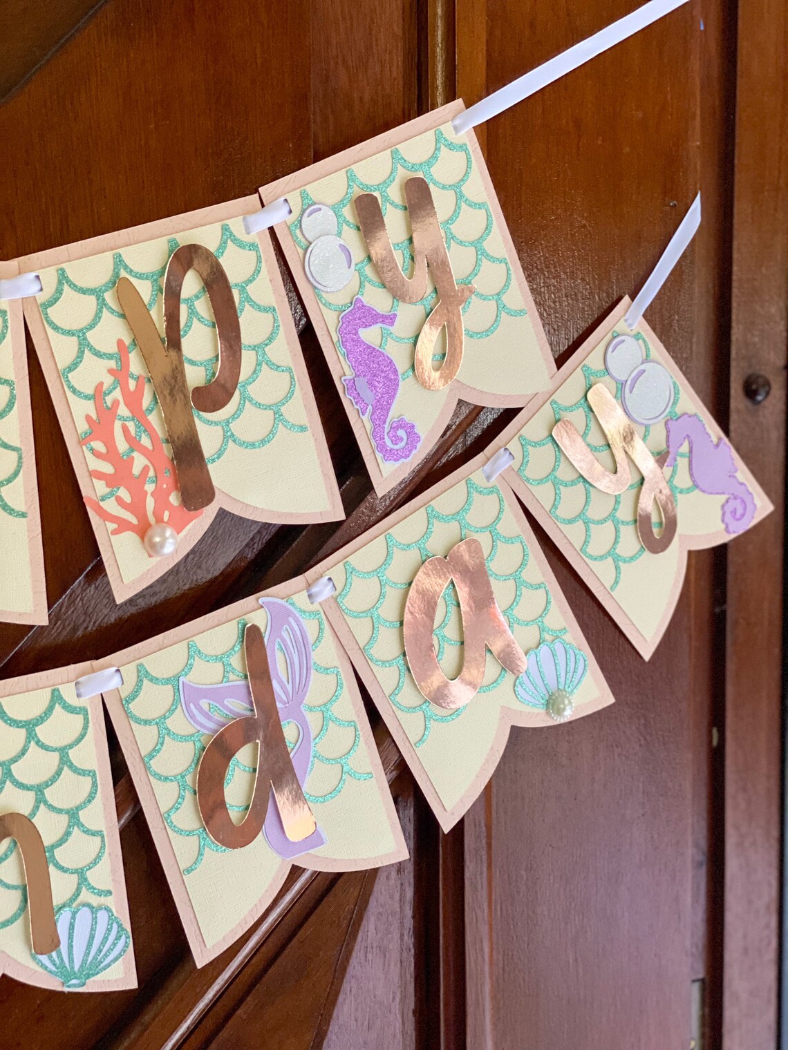 Mermaid Banner Mermaid Backdrop Under the Sea Banner - Etsy