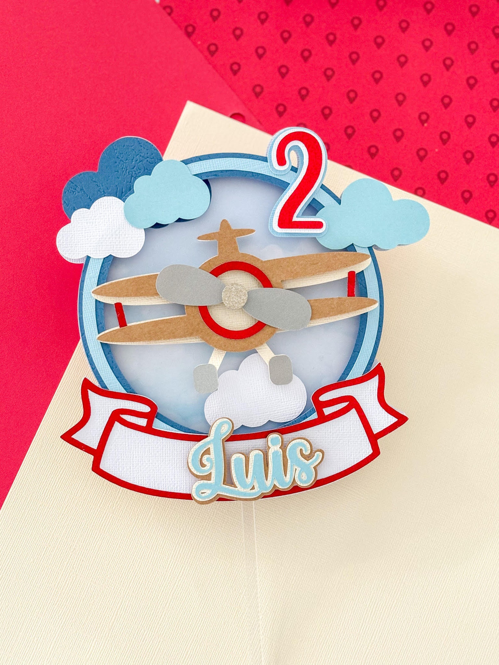 Vintage Airplane Cake Topper, Time Flies Cake Topper, First Flight ...