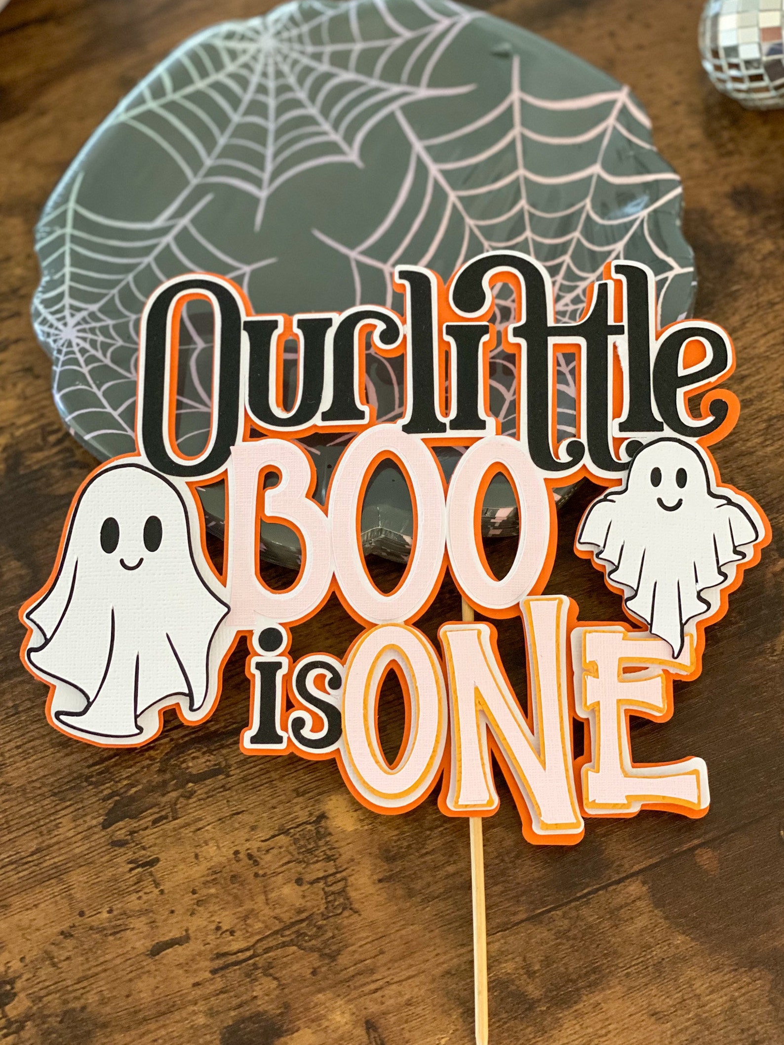 Pastel Halloween Birthday Little Boo is One Boo Im Two Cake - Etsy
