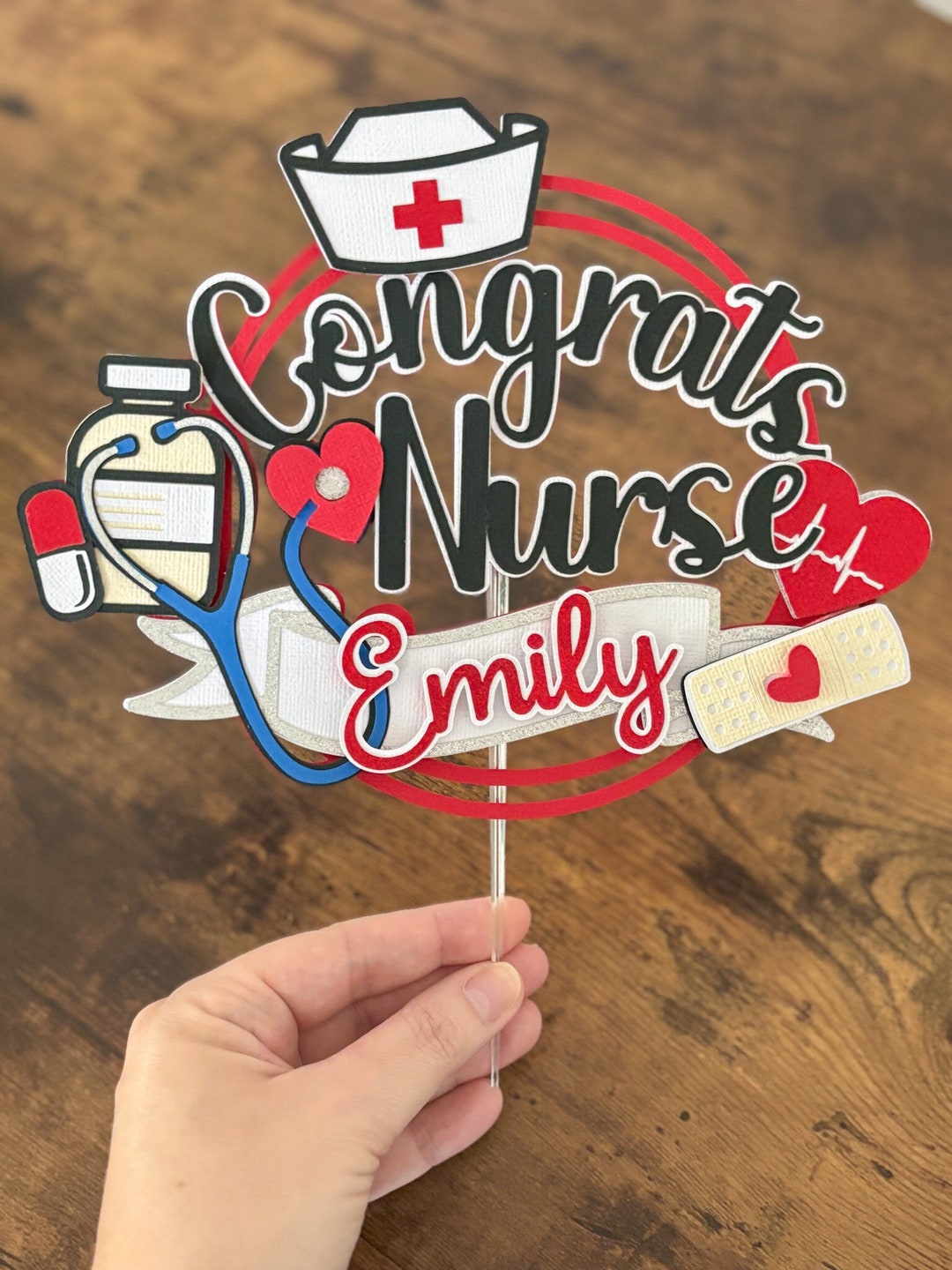 Custom Nurse Cake Topper, Nurse Graduation Cake Topper, RN Nurse Cake ...