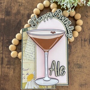 Espresso Martini Theme Cake Topper, Tini Bit Older Theme Birthday Decor ...