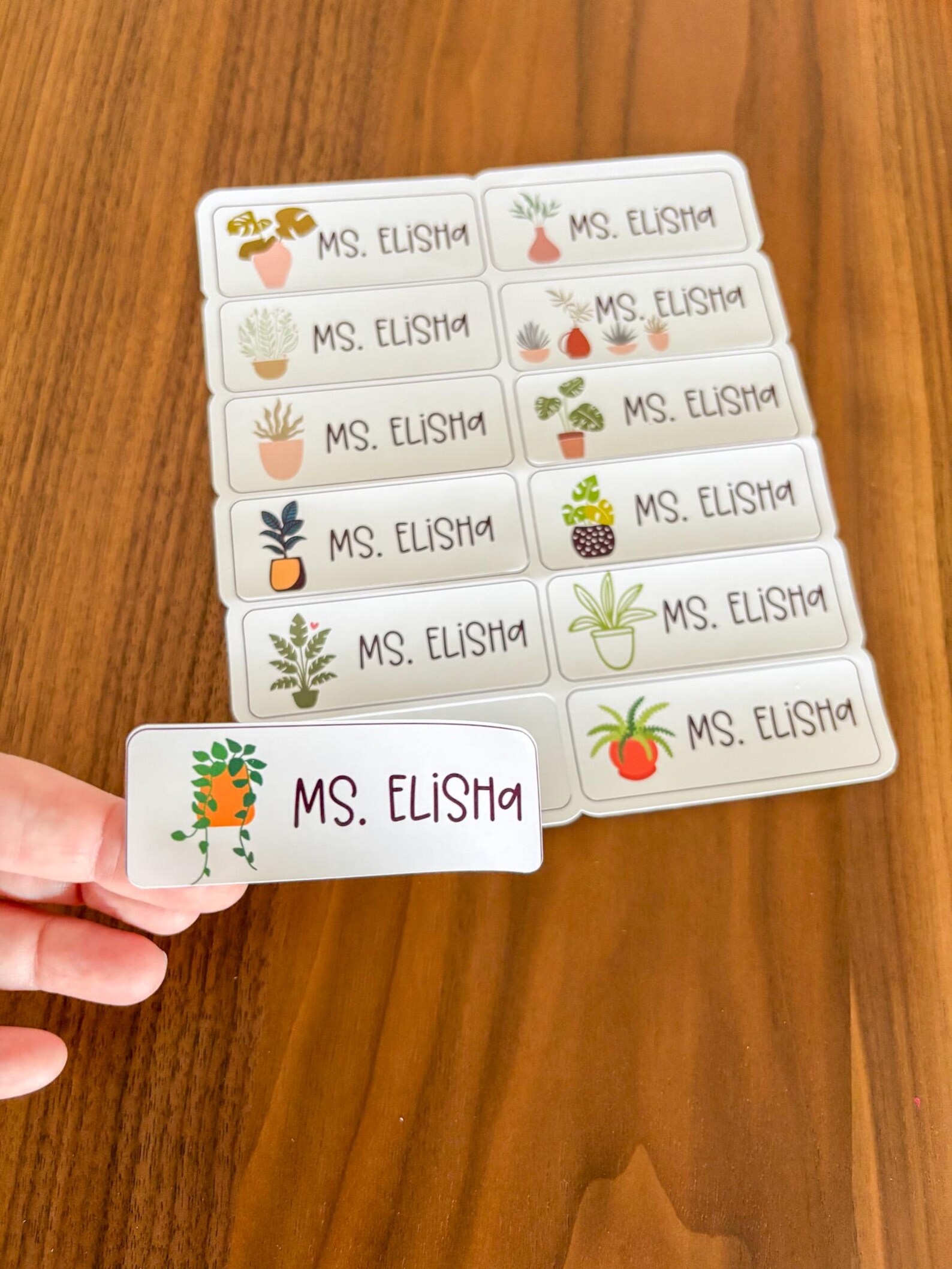 Teacher Name Stickers, Teacher Book Labels, Custom Teacher Name Labels ...