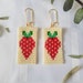 Seed Bead Strawberry Earrings, Beaded Strawberries - Etsy