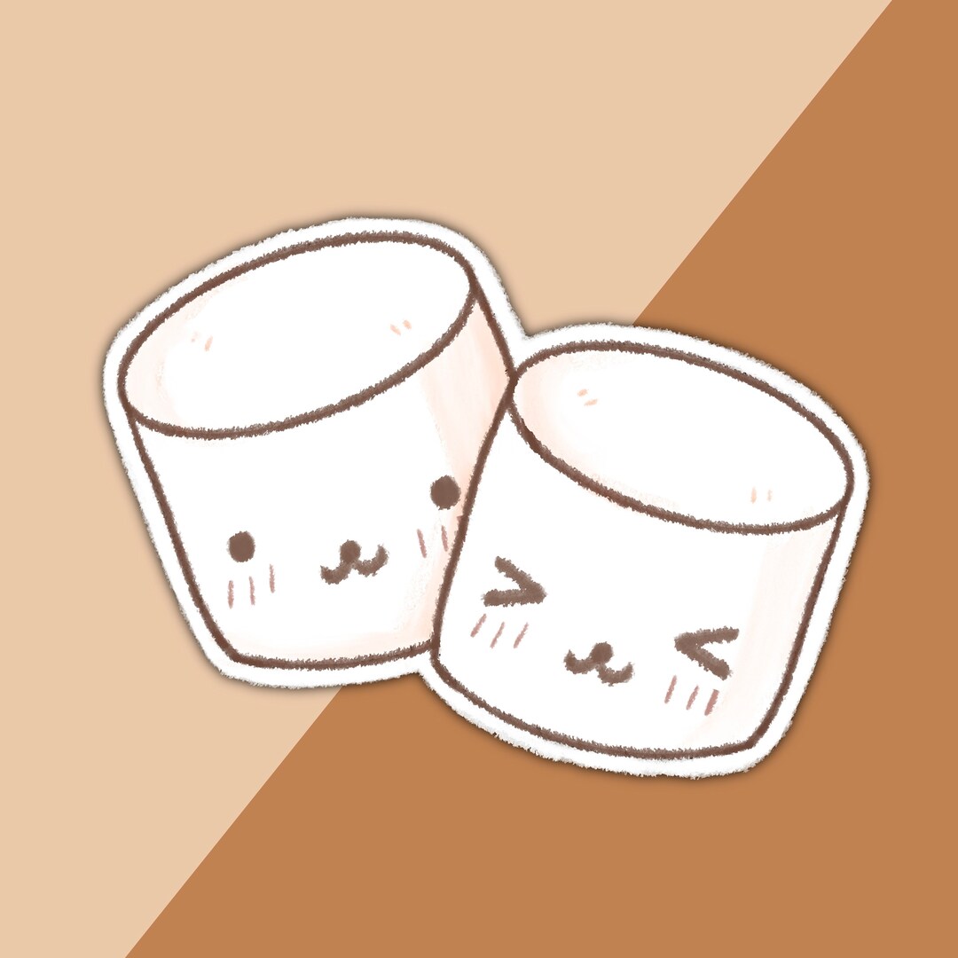 Kawaii “fuzzy” Fall Marshmallows Sticker~ - Etsy