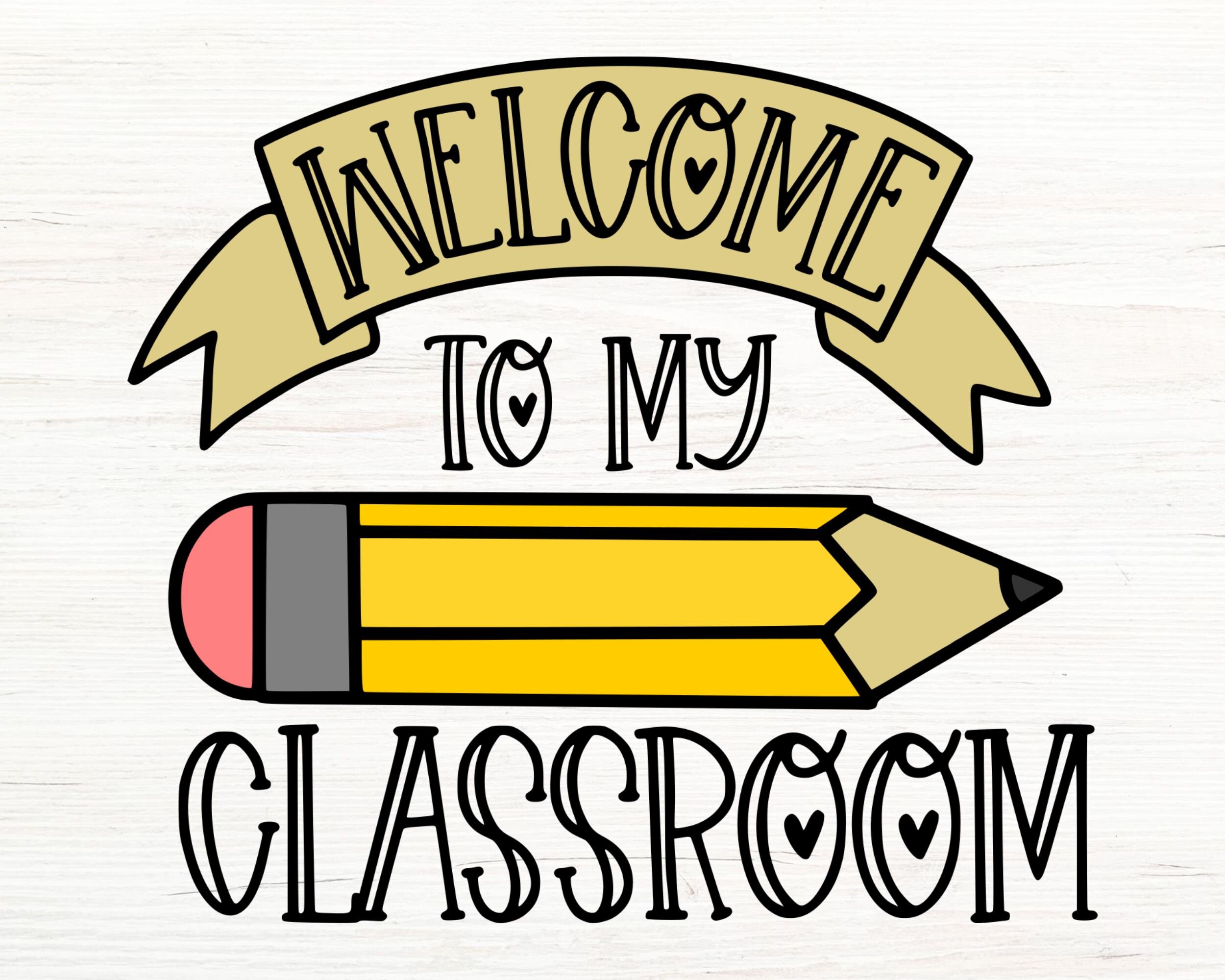 Teacher Welcome Sign SVG Crayon SVG Pencil Svg Teacher Life - Etsy