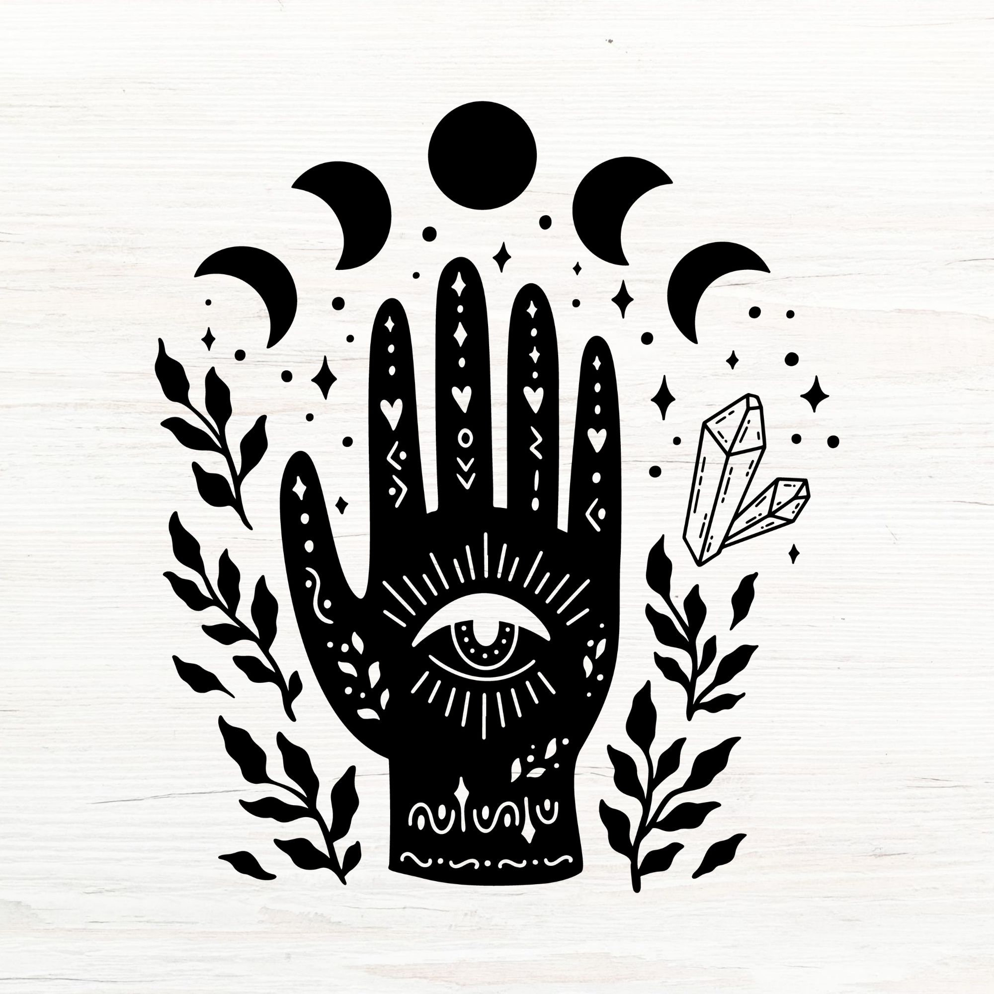 Evil Eye Svg Evil Eye Boho Svg Moon Phases Svg Celestial Etsy