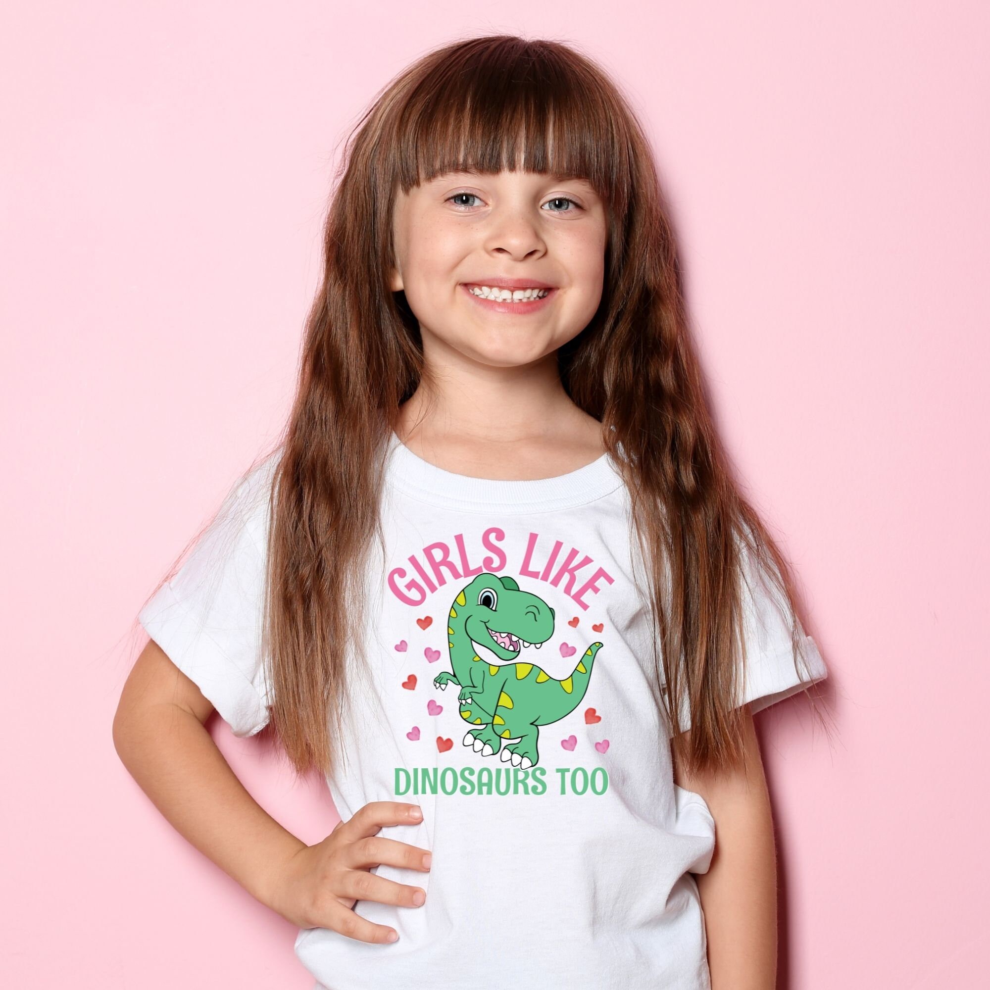 Girls Like Dinosaurs SVG Dinosaur SVG Dinosaur Clipart - Etsy