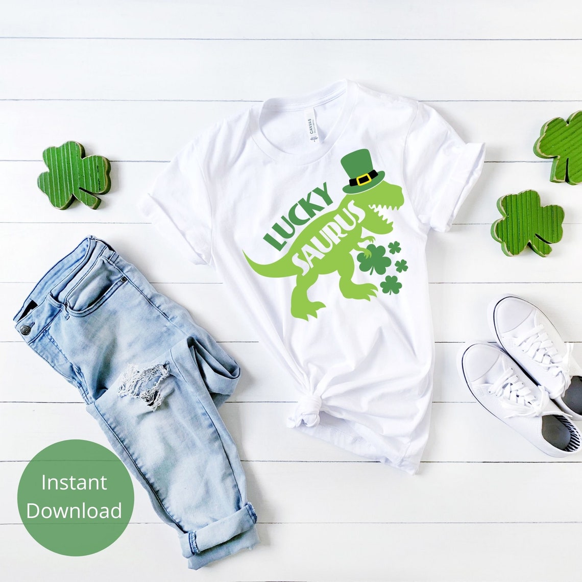 St Patricks Day SVG Dinosaur SVG St Patricks Day PNG T Rex - Etsy