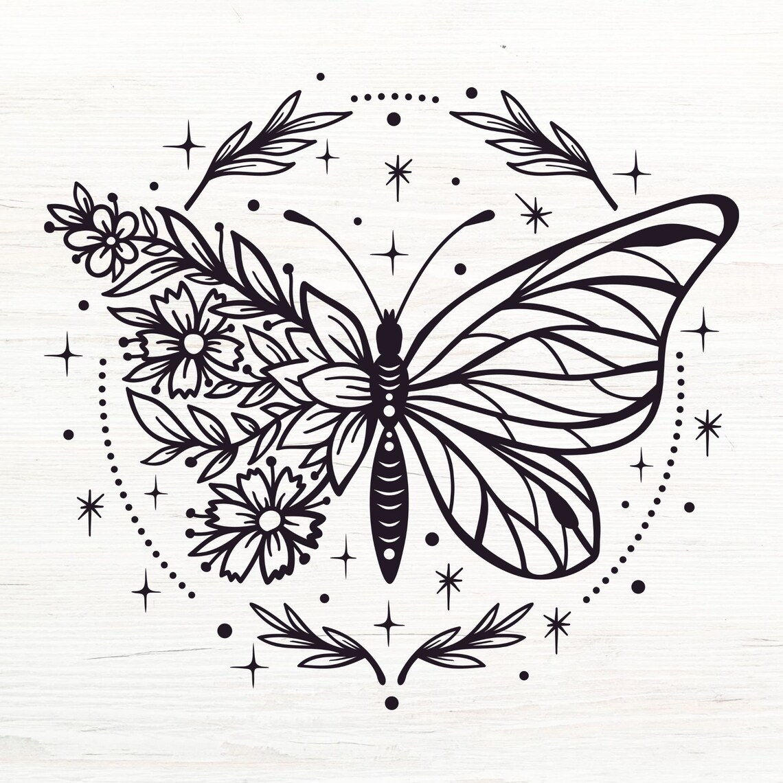 Floral Butterfly SVG Butterfly SVG Butterflies SVG Boho - Etsy