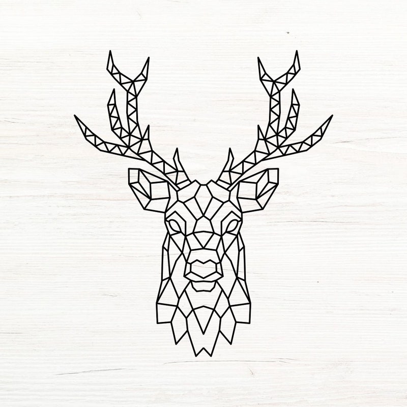 Geometric Deer - Etsy