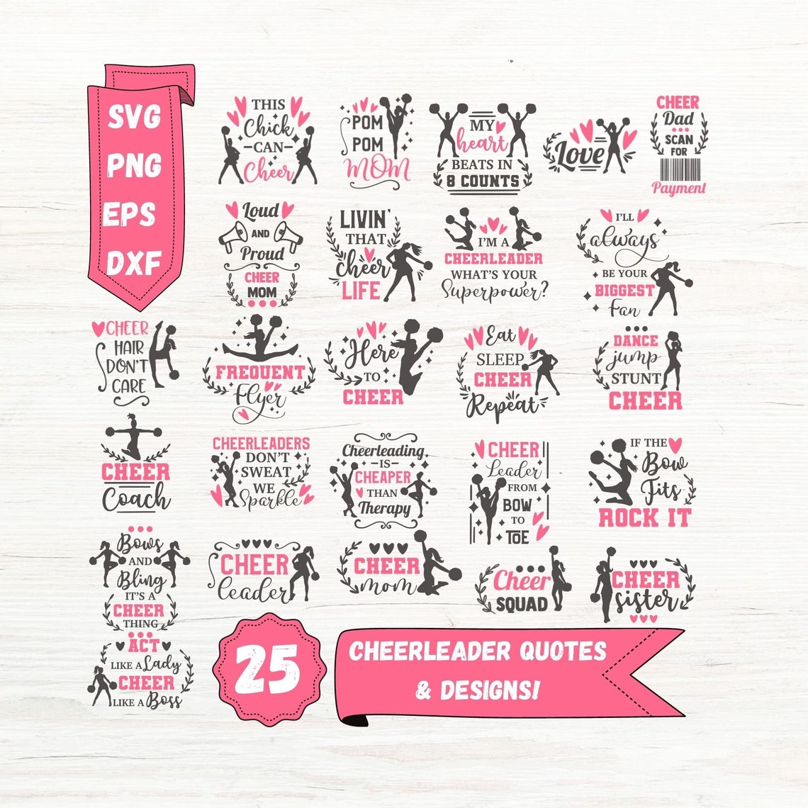 Cheer SVG SVG Bundle Cheerleading SVG Cheerleader Svg - Etsy UK