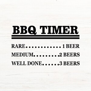 BBQ Timer SVG, BBQ Svg, Grilling Svg, Grill Svg, Beer Svg, Kitchen Sign ...
