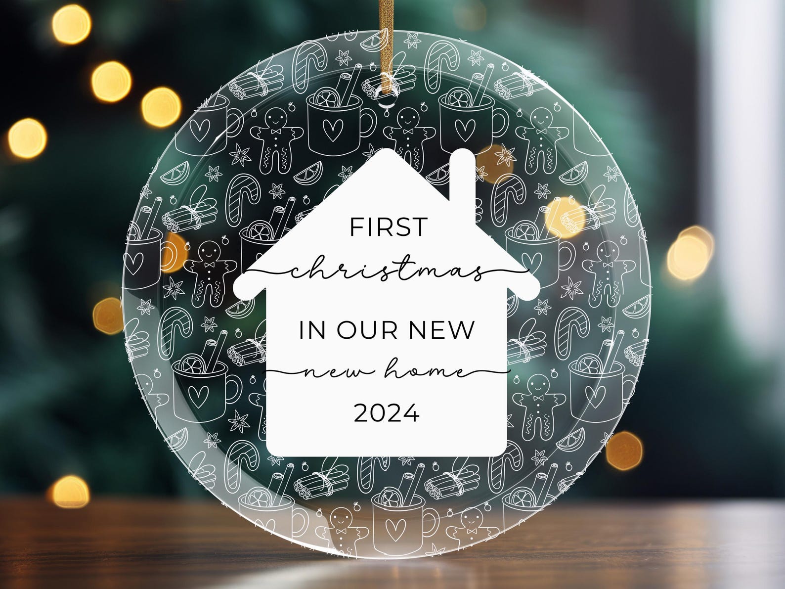 First Christmas in Our New Home Glass Ornament New House Housewarming ...