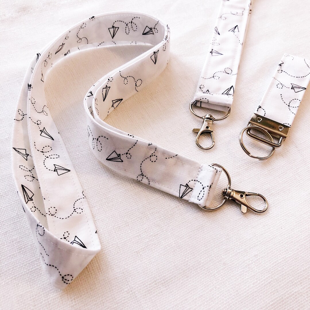 Paper Airplane Lanyard, Teacher Lanyard, White Lanyard, Cute Lanyard ...