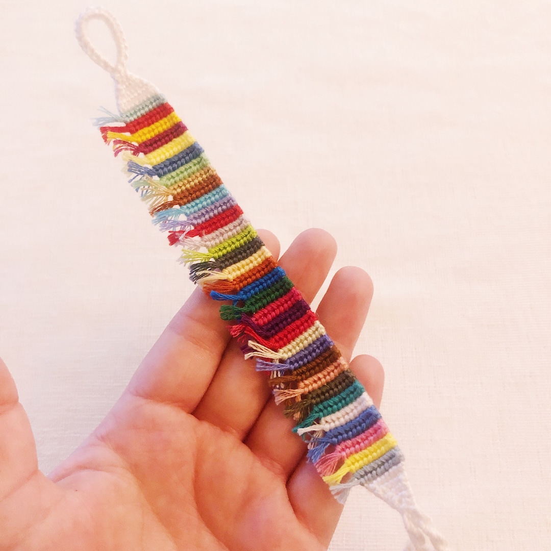 Shag Bracelet, Colorful Rag Rug Bracelet, Scraps Bracelet, Recycled ...