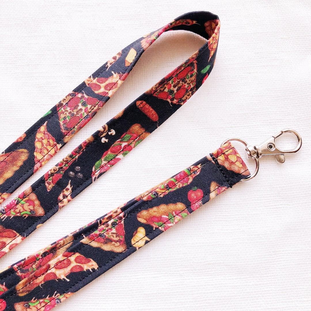 Pizza Lanyard, Food Lanyard for Keys, ID Badge Holder Strap, Fun Pizza ...