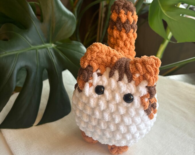 Crochet Cat, Soft Plushie Chubby Cat, Cute Cat Plushie, Handmade Cat ...