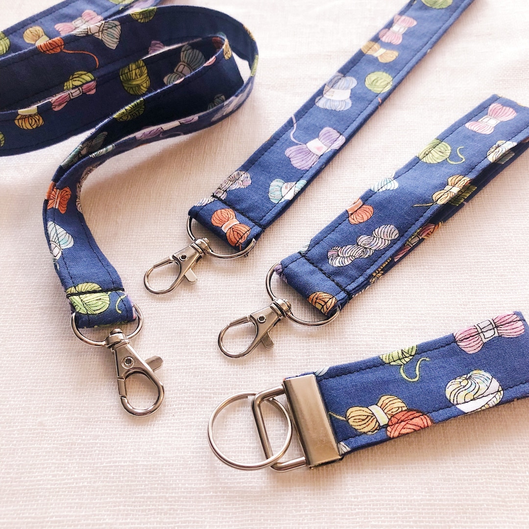 Yarn Lanyard, Fabric, Crochet, Crafter, Handmade, Swivel Clasp, Badge ...